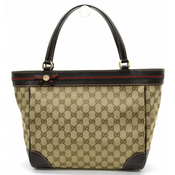Gucci | Bags | Gucci Gg Canvas Mayfair Tote Bag Khaki Beige Brown | Poshmark